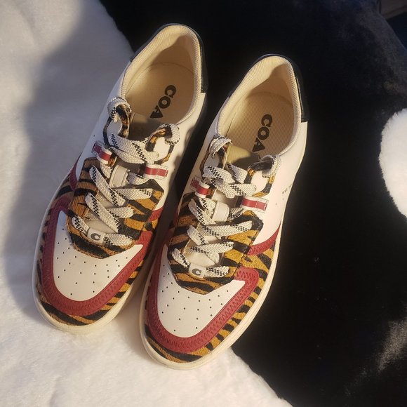 Coach Sneakers | Shoes | Coach Half Tiger Print Sneakers | Poshmark